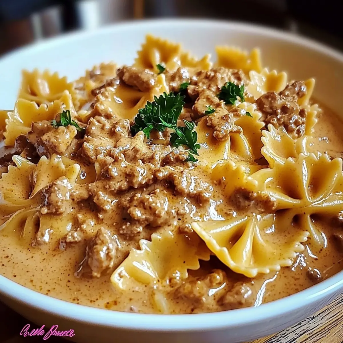 Irresistible Bowtie Pasta with Creamy Velveeta Beef Sauce