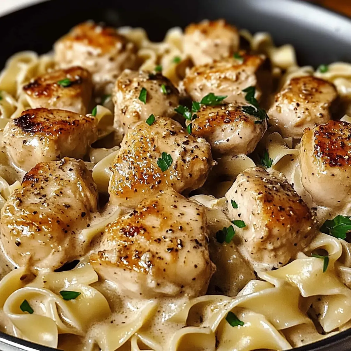 Irresistible Creamy Garlic Butter Chicken with Egg Noodles